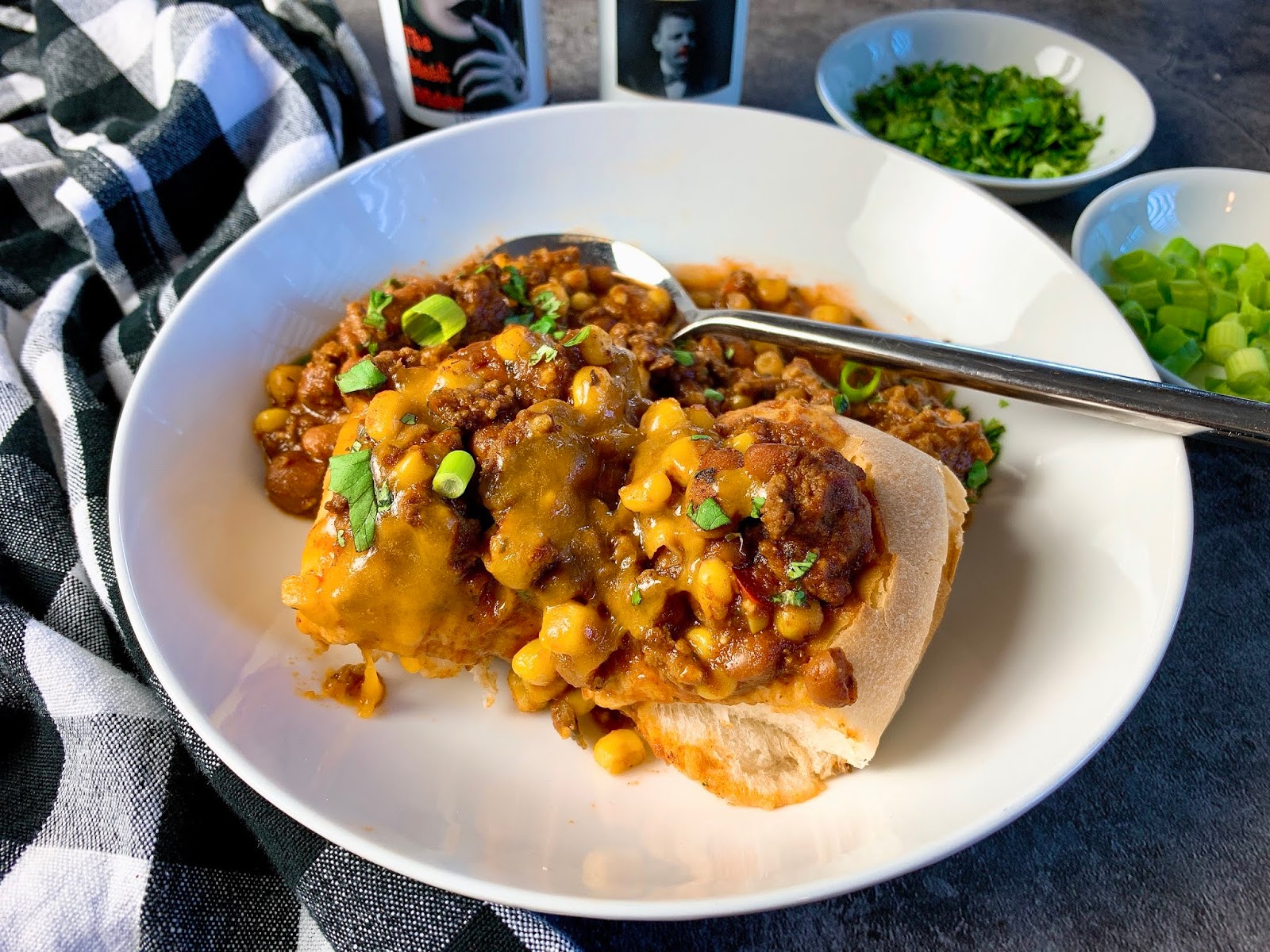 Beef and Bean Chili in Fresh-Baked Dinner Rolls
