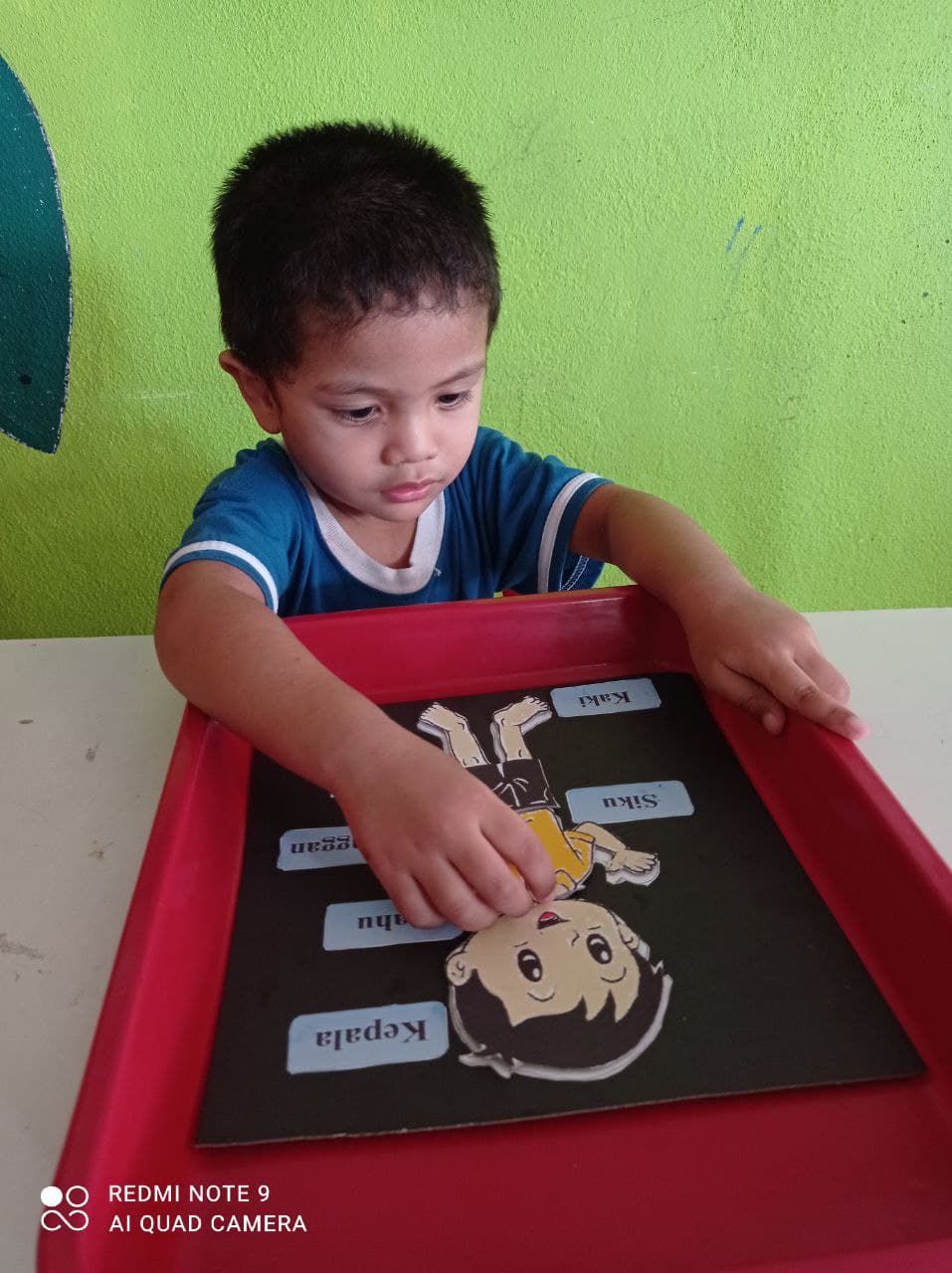 Taska Ummi Ida: Aktiviti Puzzle Mudah Anggota Badan Berlabel