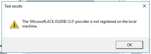 The 'Microsoft.ACE.OLEDB.12.0' provider is not registered on the local ...