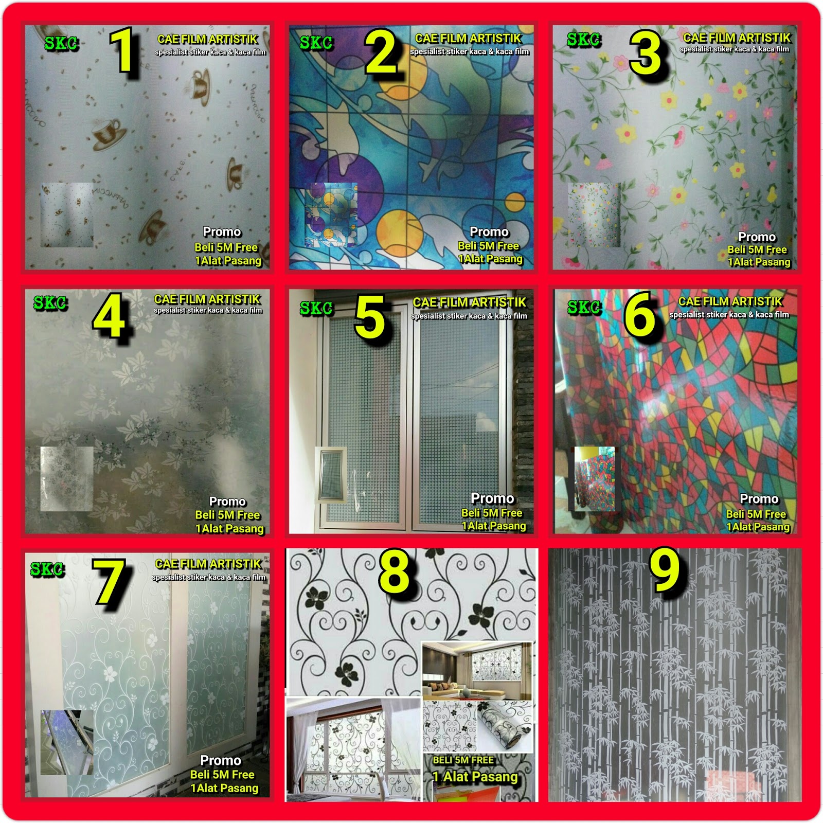 STIKER KACA CAE FILM ARTISTIK: STIKER KACA MOTIF