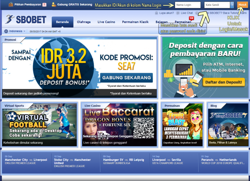 Panduan Awal Bermain Sbobet ~ Macau Sport