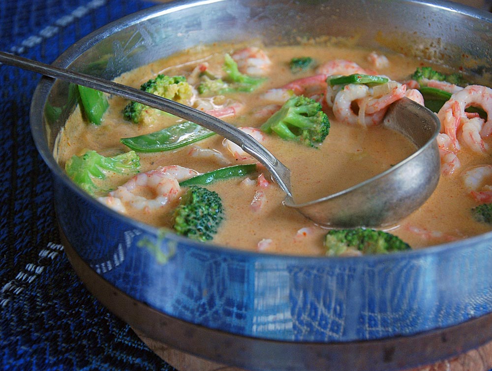 Recept favoriter, Vegetariskt: Thaisoppa med rakor