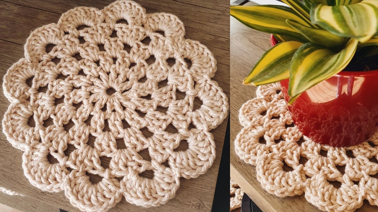 Toalhinha de crochê fácil e rápida - Bianca Schultz