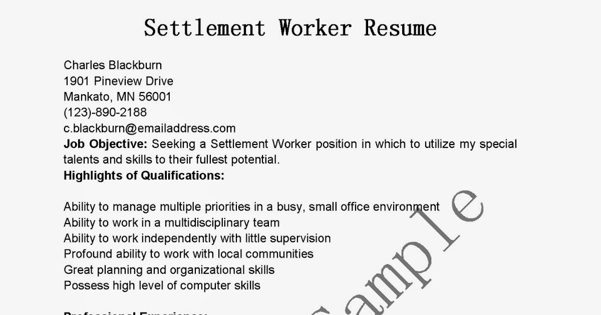 Settlement Worker Education | National Education