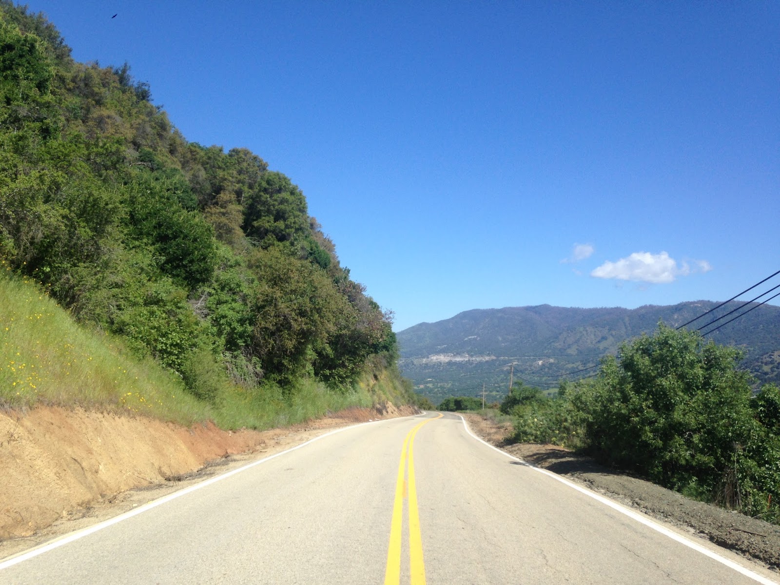Old California State Route 180 on Dunlap Road