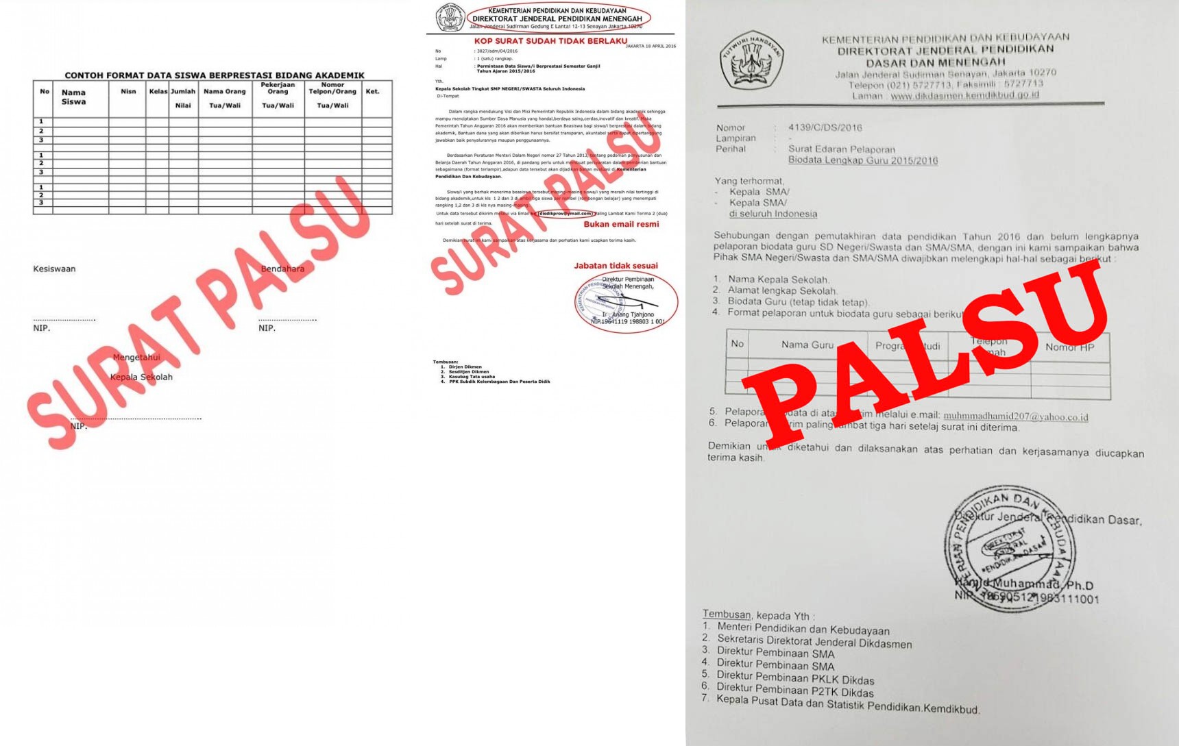 Surat Palsu Mengatasnamakan Kemdikbud, Bagaimana Mengetahuinya ... Surat Palsu Mengatasnamakan Kemdikbud, Bagaimana Mengetahuinya ...