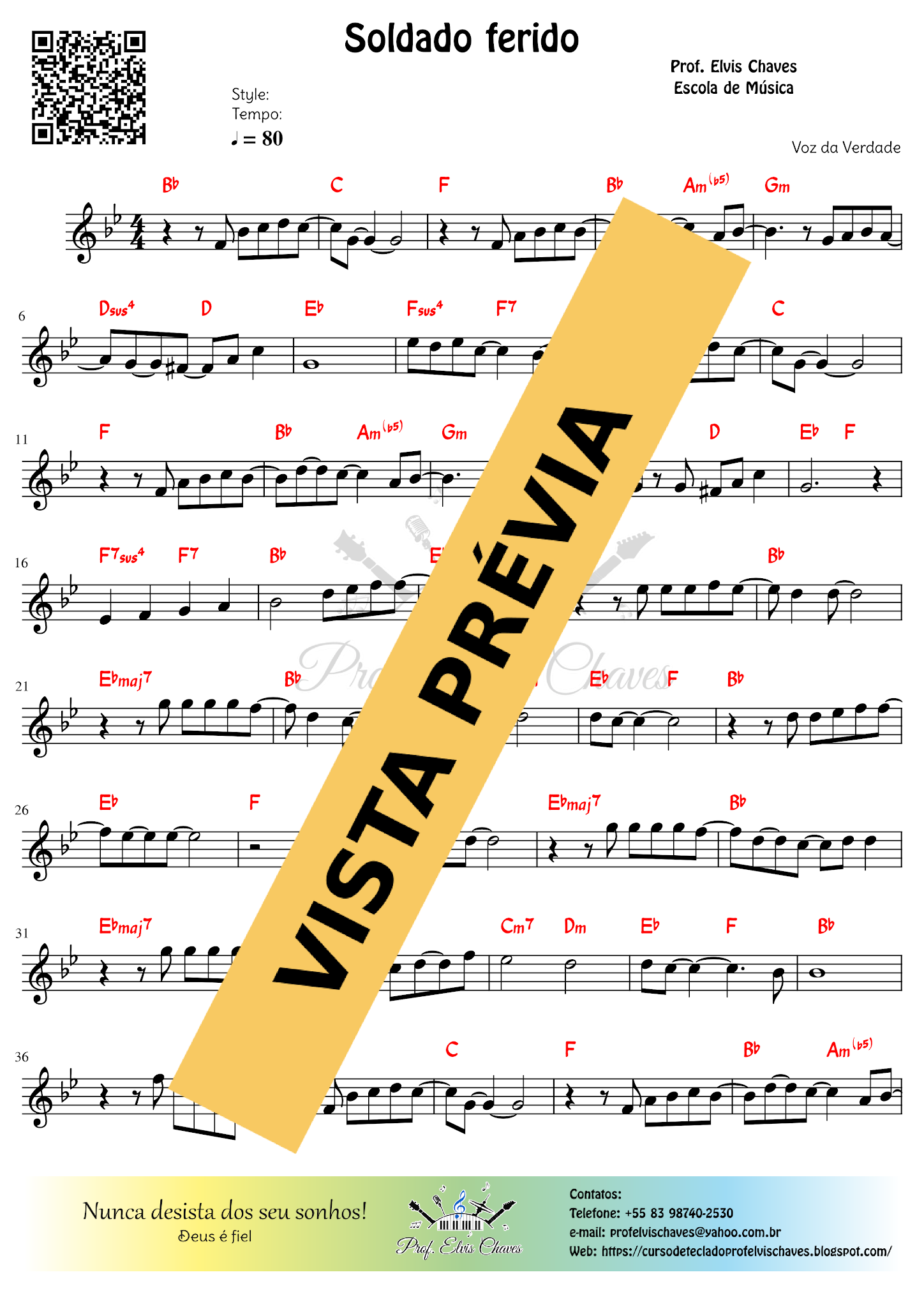 🎼 Partituras 🎶 Score 🎹 Sheet Music: Soldado ferido - 6374 - Voz da ...
