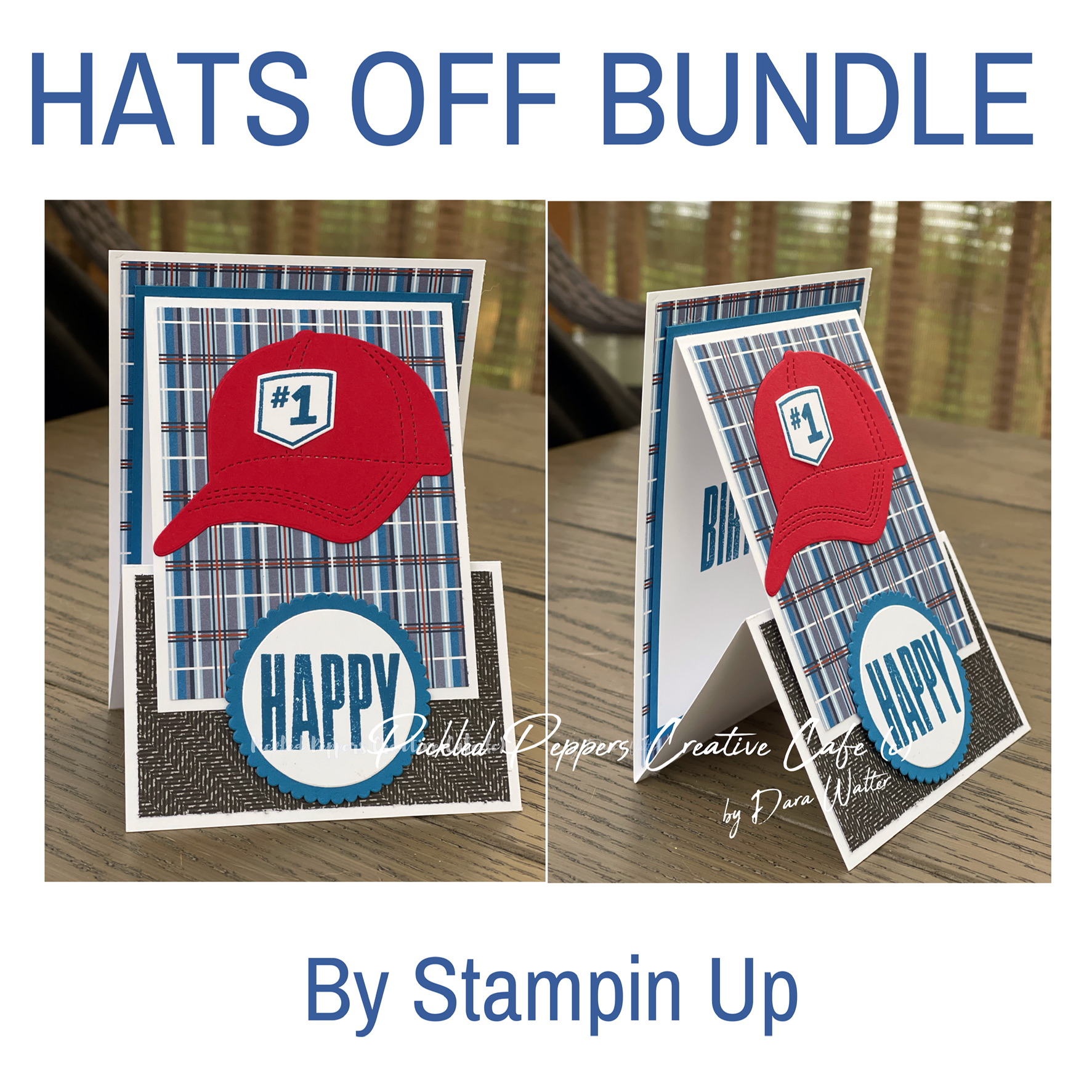 Pickled Peppers Creative Cafe: Hats Off Easel Fun Fold Card