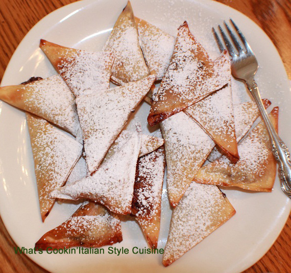 Baked Wonton Nutella Filled Turnover Recipe | What's Cookin' Italian ...