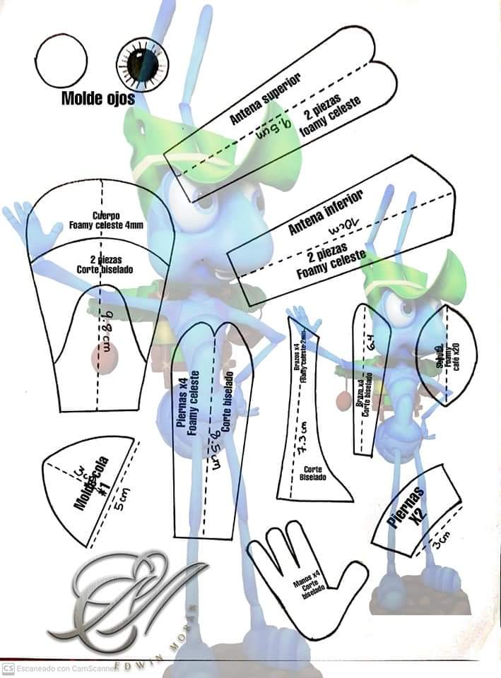 Molde formiga 2D para imprimir: Artes em EVA