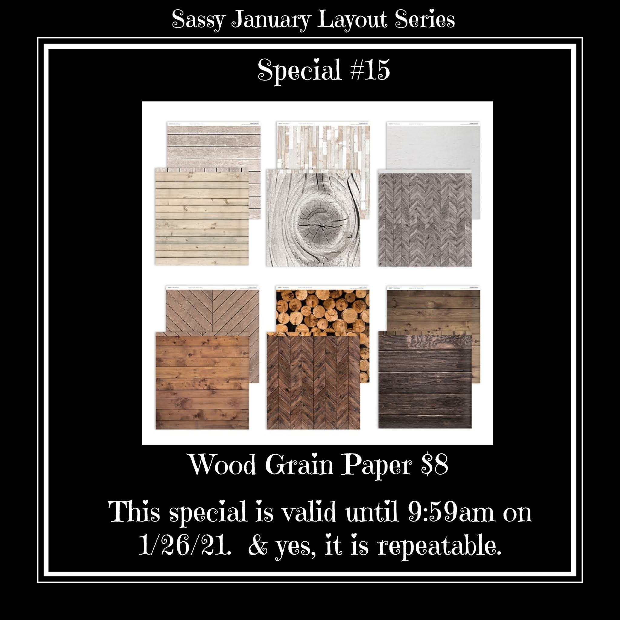 In All Sassiness: SJLS #15 Wood grain tree Layout