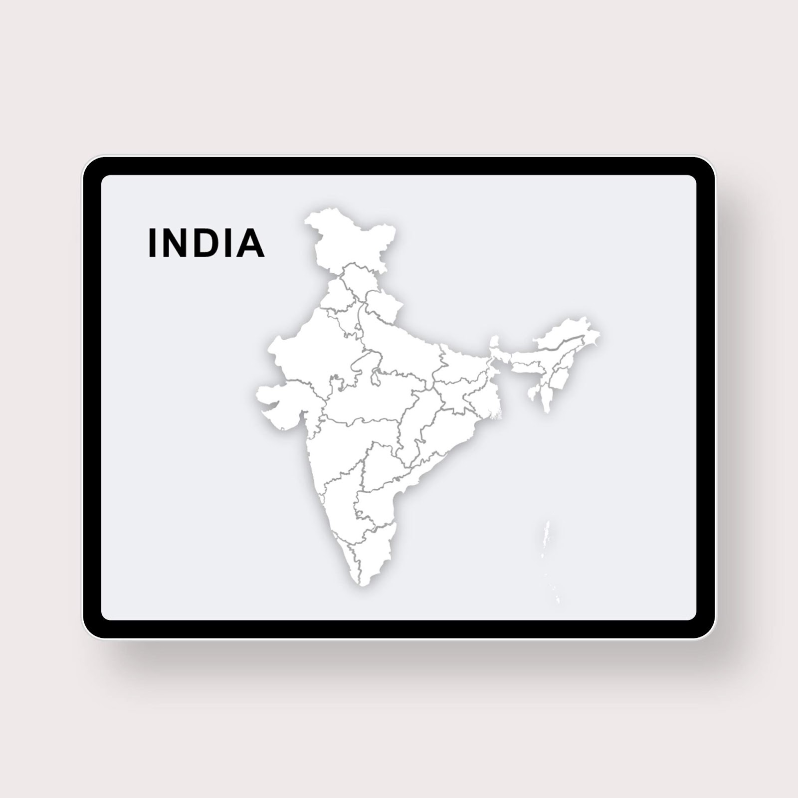 Flat Map of India PowerPoint Templates - PowerPoint Free