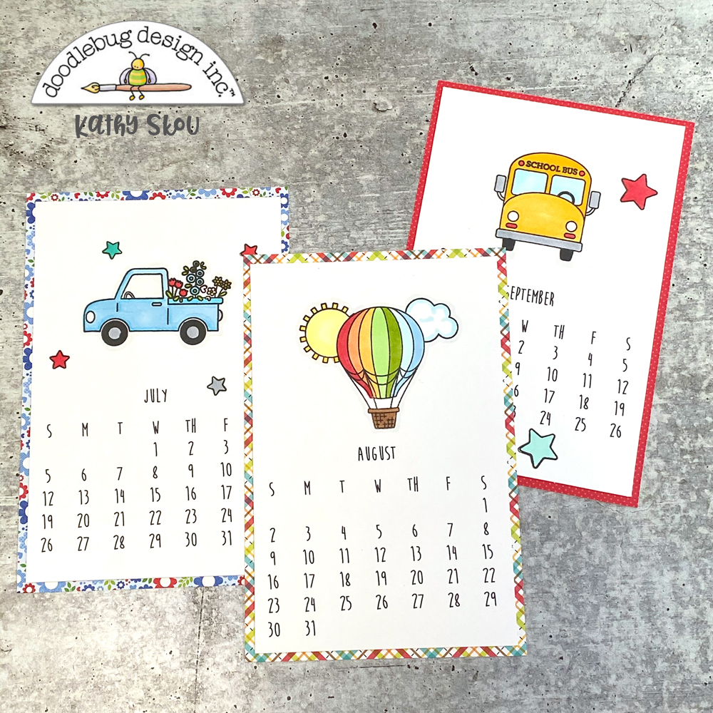 Doodlebug Design Inc Blog: DOODLE-STAMPED DESK CALENDAR | with Kathy