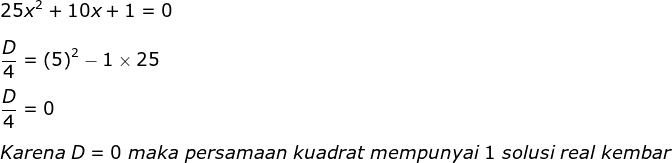 Rumus Diskriminan Persamaan kuadrat - Belajar Matematika Online