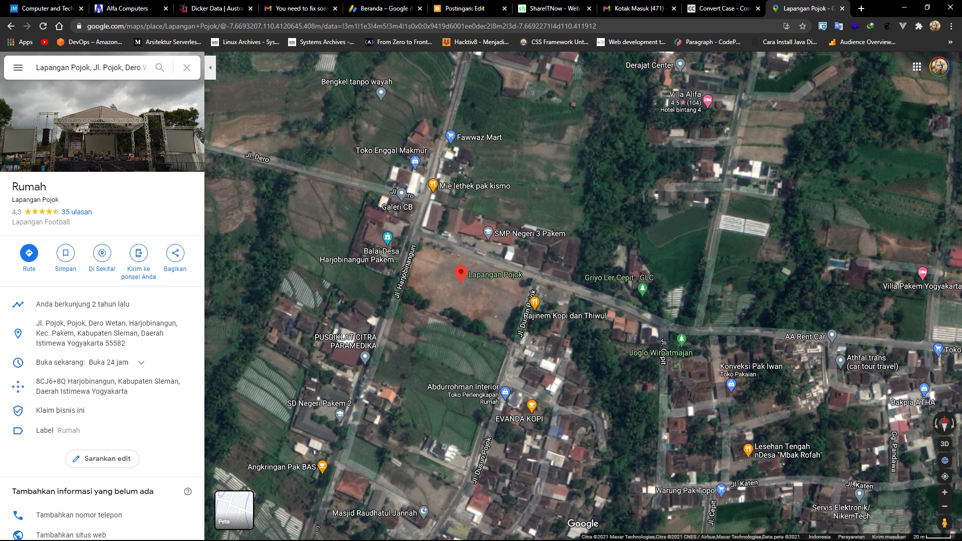 Mengukur Luasan Bidang Tanah & Jarak dengan Google Maps - Blog info ...