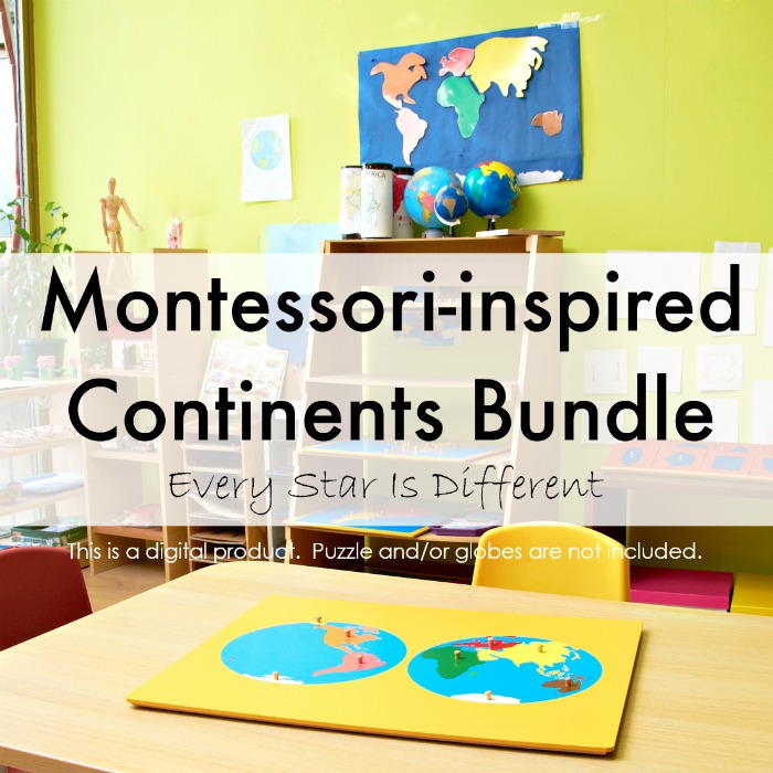 Every Star Is Different: Montessori-inspired Continents Bundle