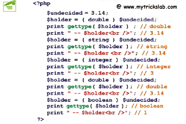 Convert Data Type By Type Casting In Php | All Tutorials
