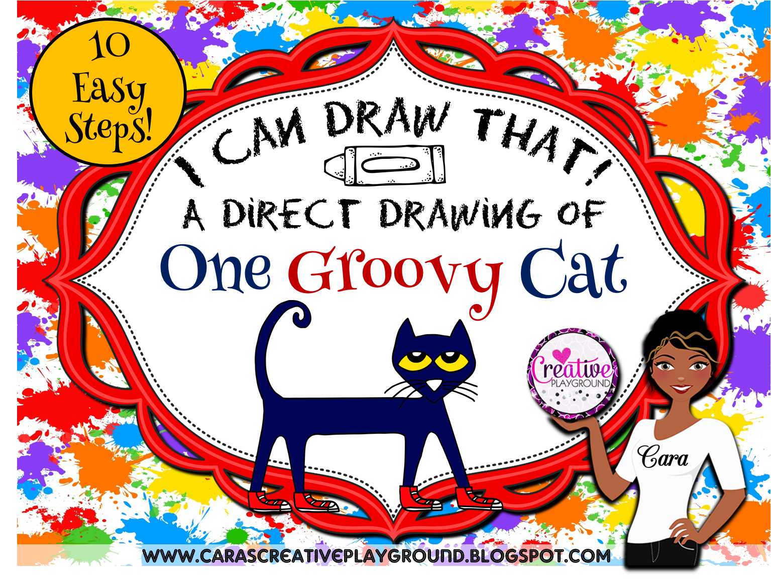 Creative Playground: A Directed Drawing Lesson of One Groovy Cat