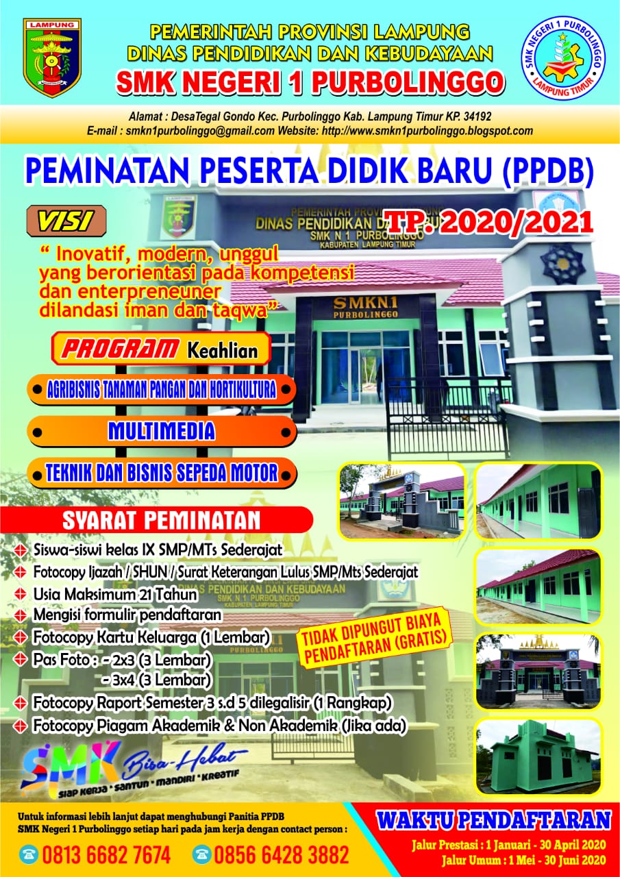 PPDB SMK NEGERI 1 PURBOLINGGO - SMK NEGERI 1 PURBOLINGGO