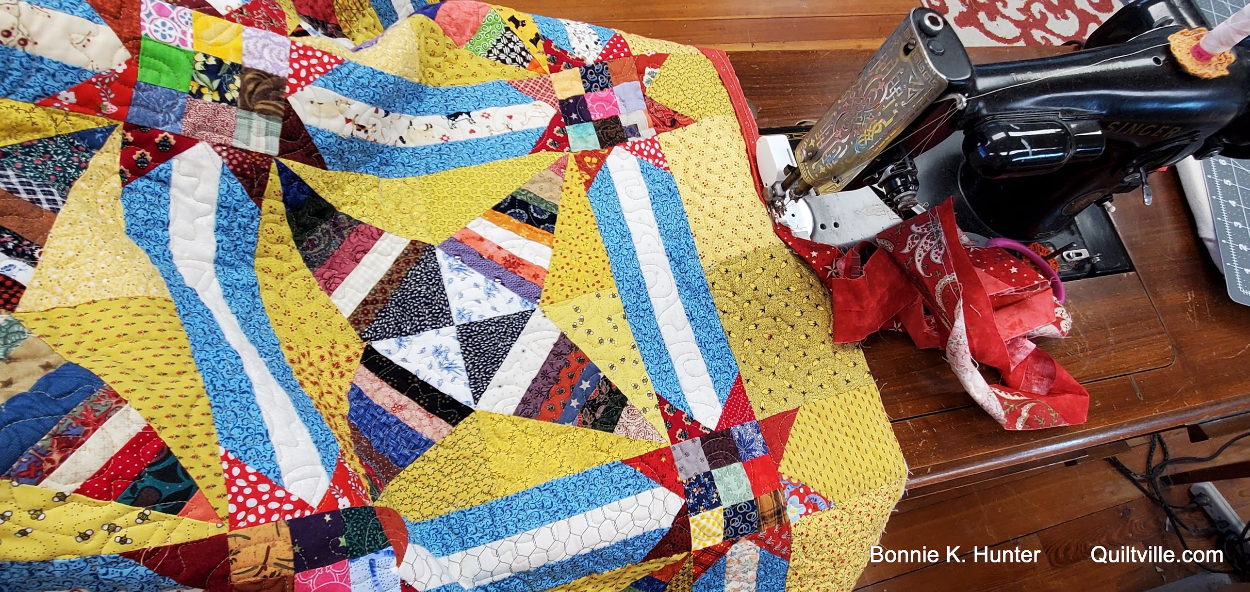 Quiltville's Quips & Snips!!: Porch Gatherings and Scrappy Red Bindings!