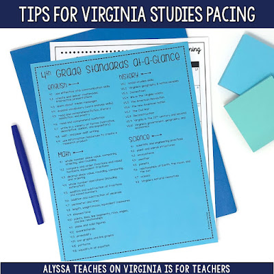 Planning and Pacing in Virginia Studies | Virginia is for Teachers