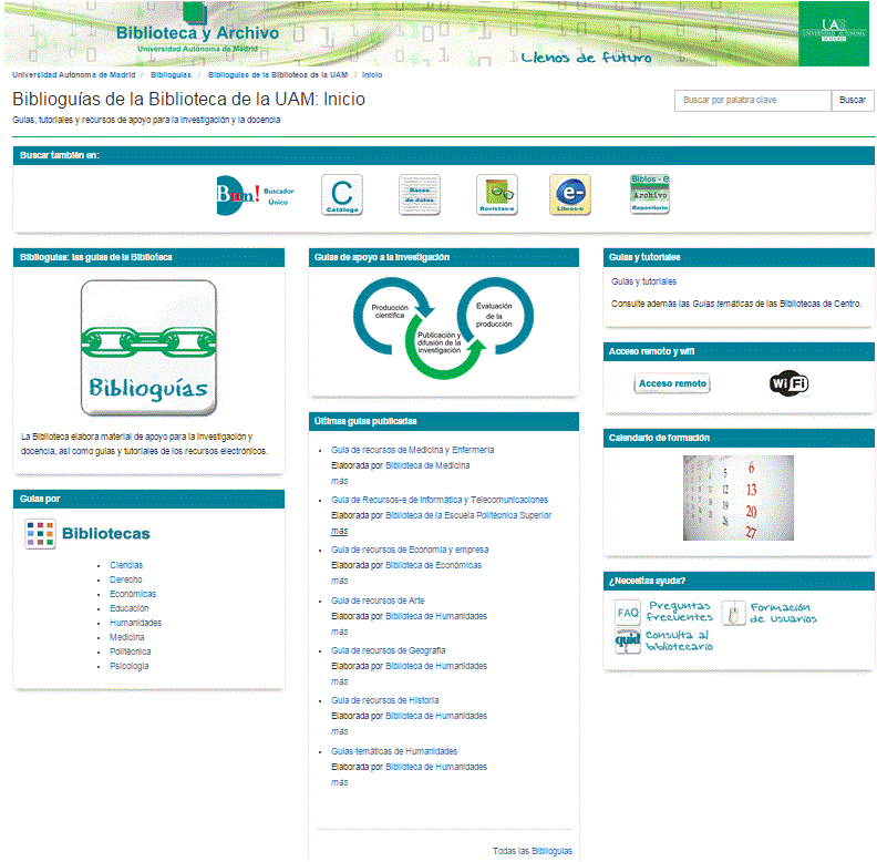 Las Biblioguías de la UAM ~ CanalBiblos: blog de la Biblioteca de la ...