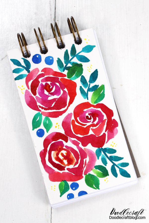 Watercolor Floral Notebooks with The Cinch Binding Tool!