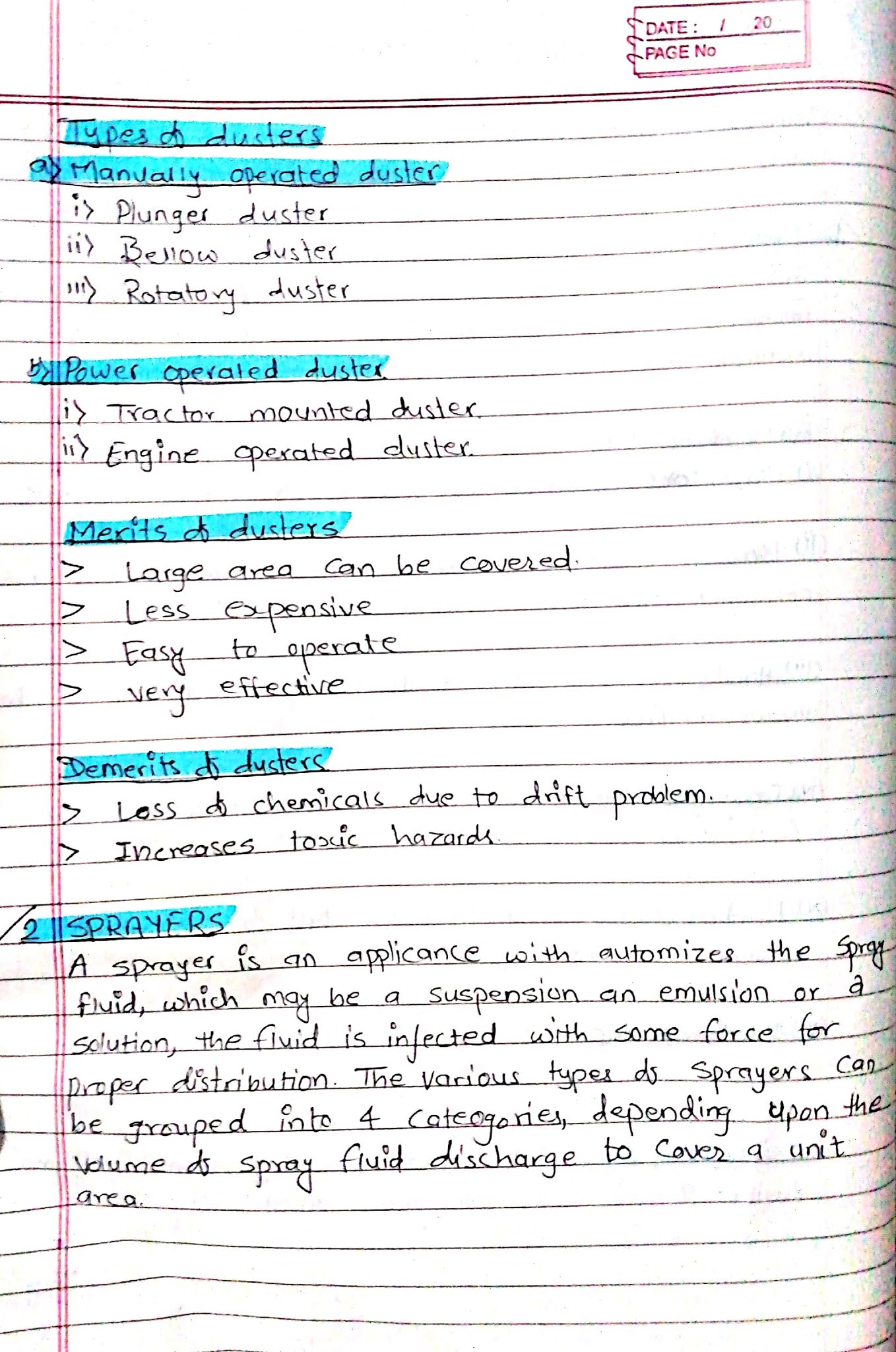 ISC.Ag Plant Protection Full hand written note ~ A2Z AgriNotes