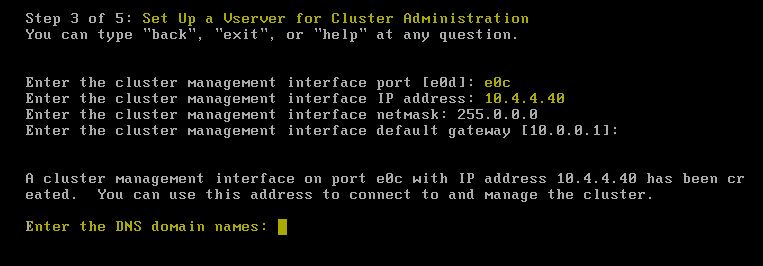 Remote Infrastructure Management: NetApp ONTAP 9.1 CLI Cluster Setup