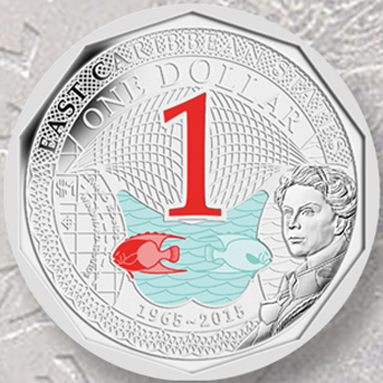 World Coin News: East Caribbean States 1 dollar 2015 - 50th Anniversary ...