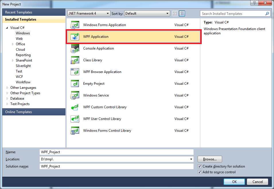 Dokon's Story: Creating WPF Project on Microsoft Visual Studio