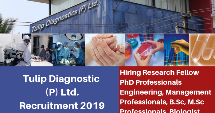 Tulip Diagnostics we are Hiring Ph.D Professionals in Life Sciences ...