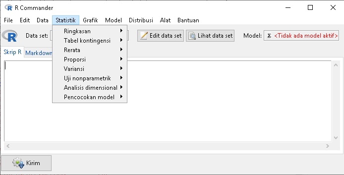 Tutorial R : Rcmdr pada RStudio | danialmahkya.com