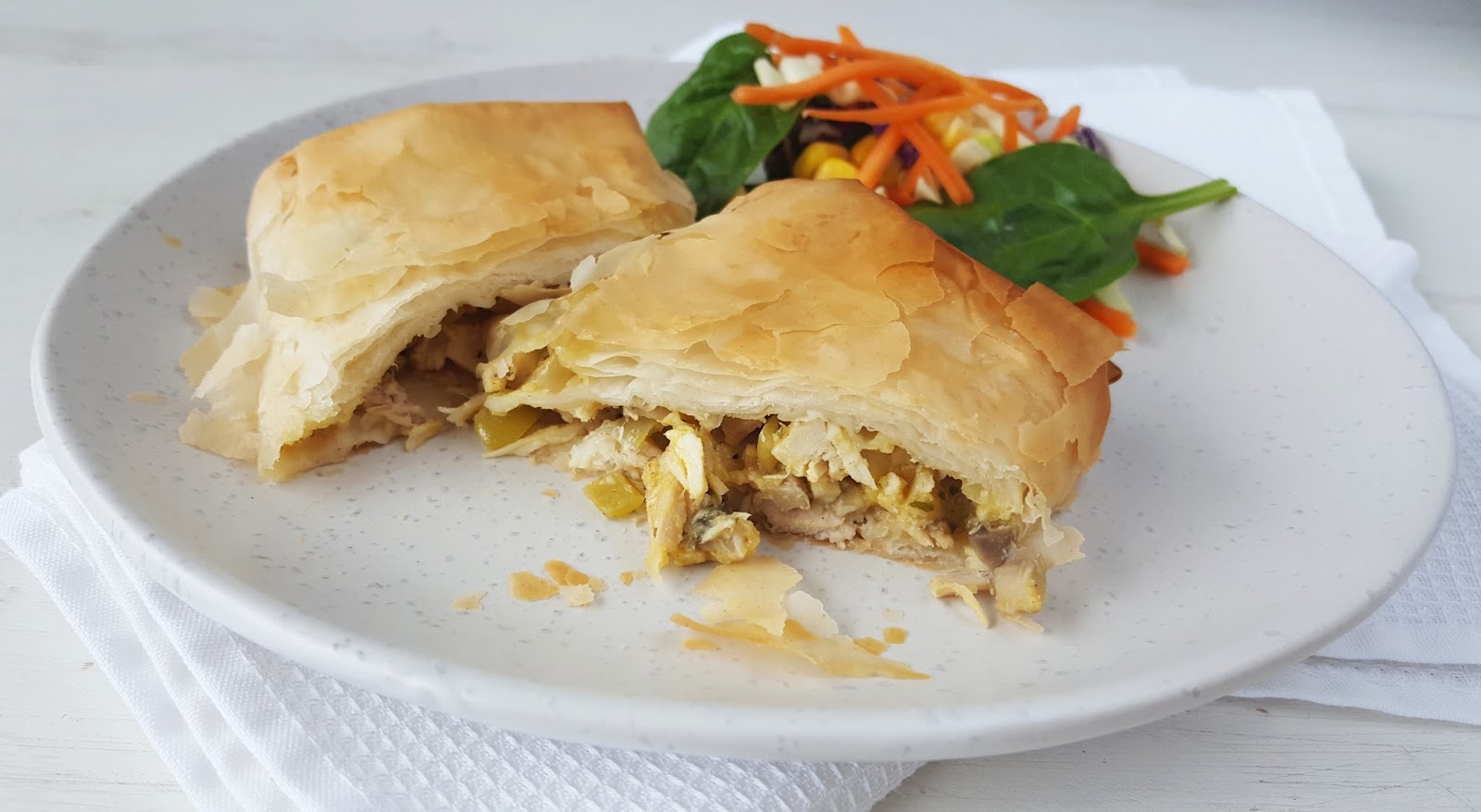 Chicken and Mushroom Filo Parcels