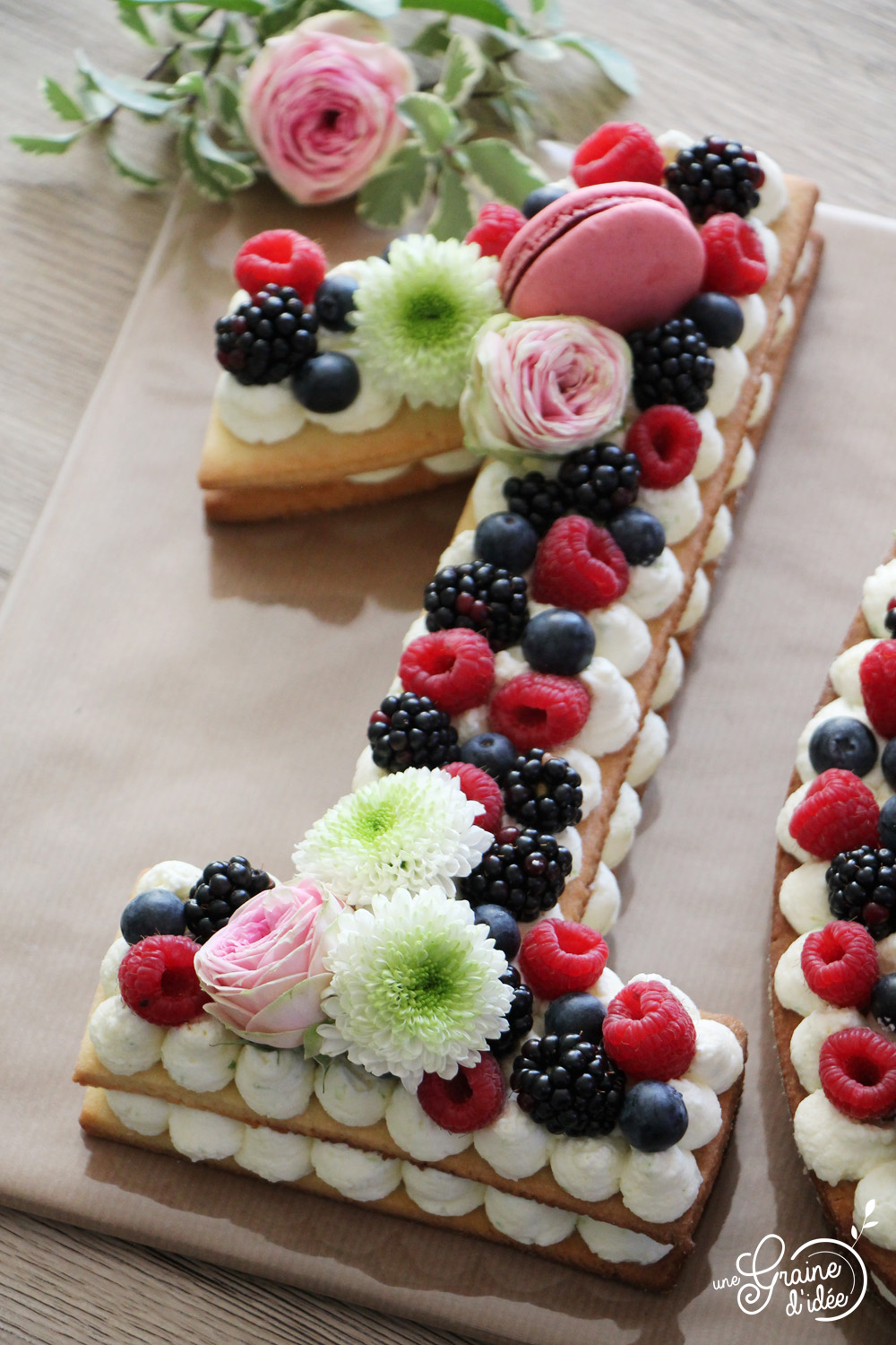 Number Cake aux Fruits Rouges | Une Graine d'Idée