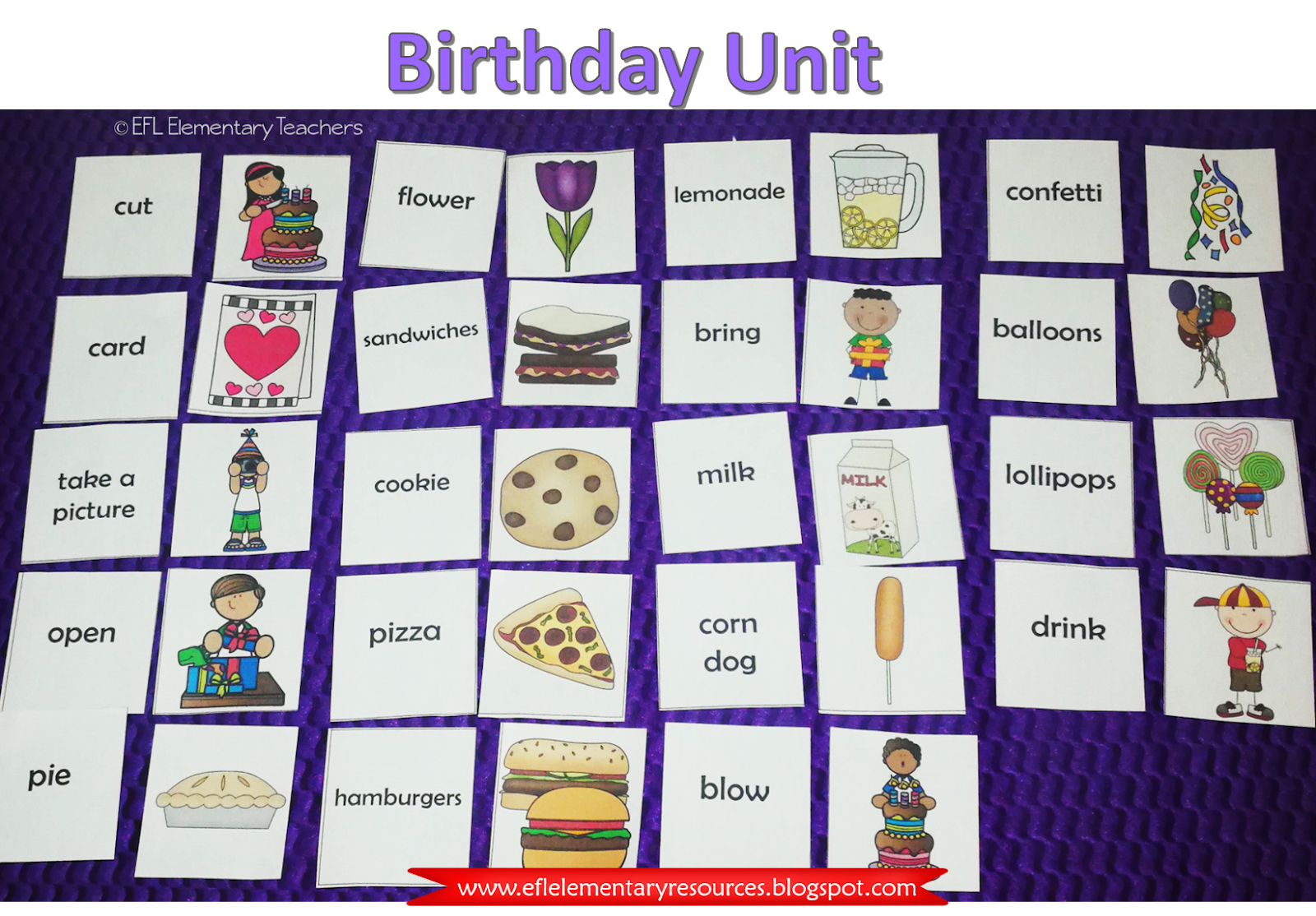 EFL Elementary Teachers: Birthday Unit for ESL-part 2