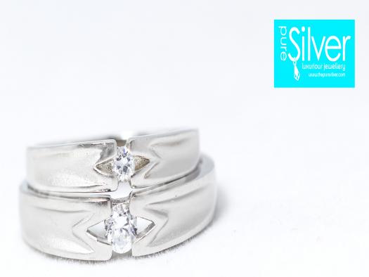 Kaos Couple Berkualitas: Model Cincin Perak Couple Ring with triangle ...