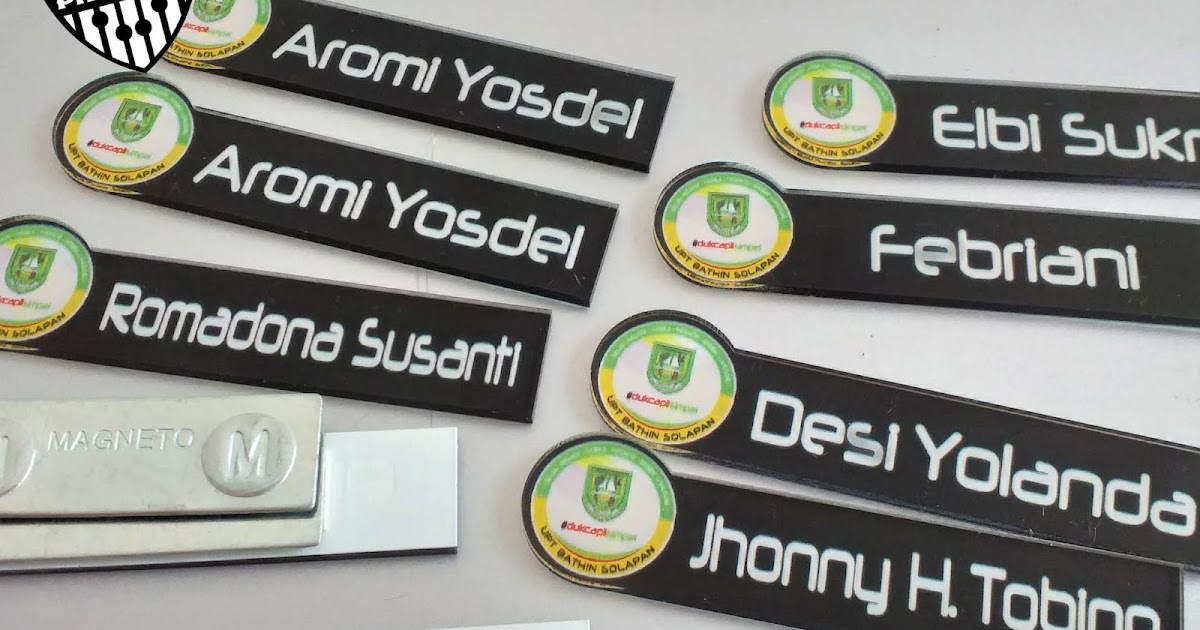 Cetak Nametag Pekanbaru - Pusat Plakat Pekanbaru