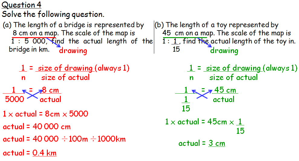 aay TUITION : F3 math Chapter 4 scale drawing - Q4 & 5