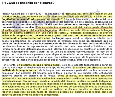 Muestra 5. ¿Qué es el discurso?