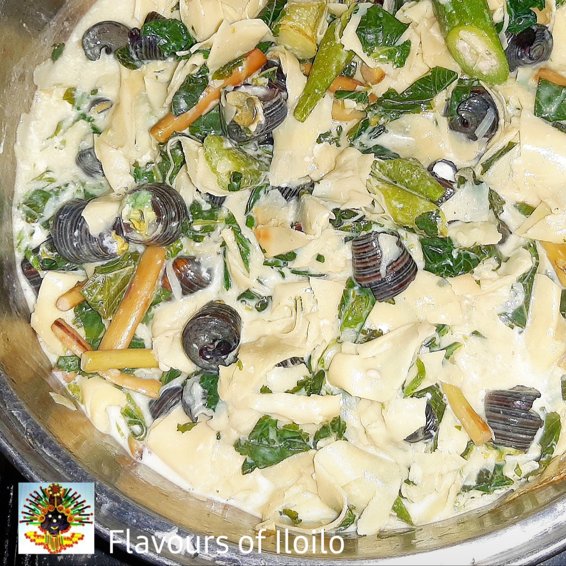 Ginata-ang Tambo (Labong) with Bago-ngon, Saluyot, Okra and Takway