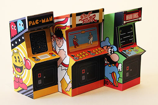 Classic Arcade Games Papercraft | Paperized Crafts