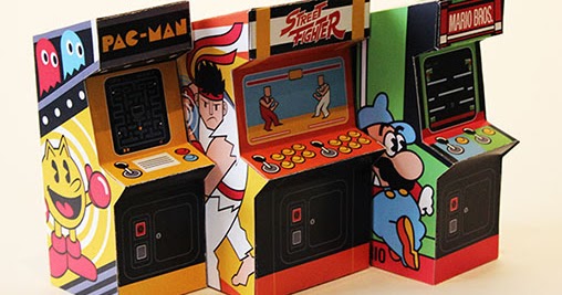 Classic Arcade Games Papercraft | Paperized Crafts