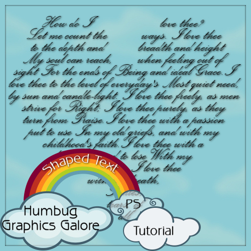 Humbug Graphics Galore: Text in a Shape