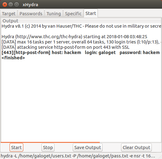 Cracking Passwords: Brute-force Attack with Hydra (CLI) + xHydra (GTK ...