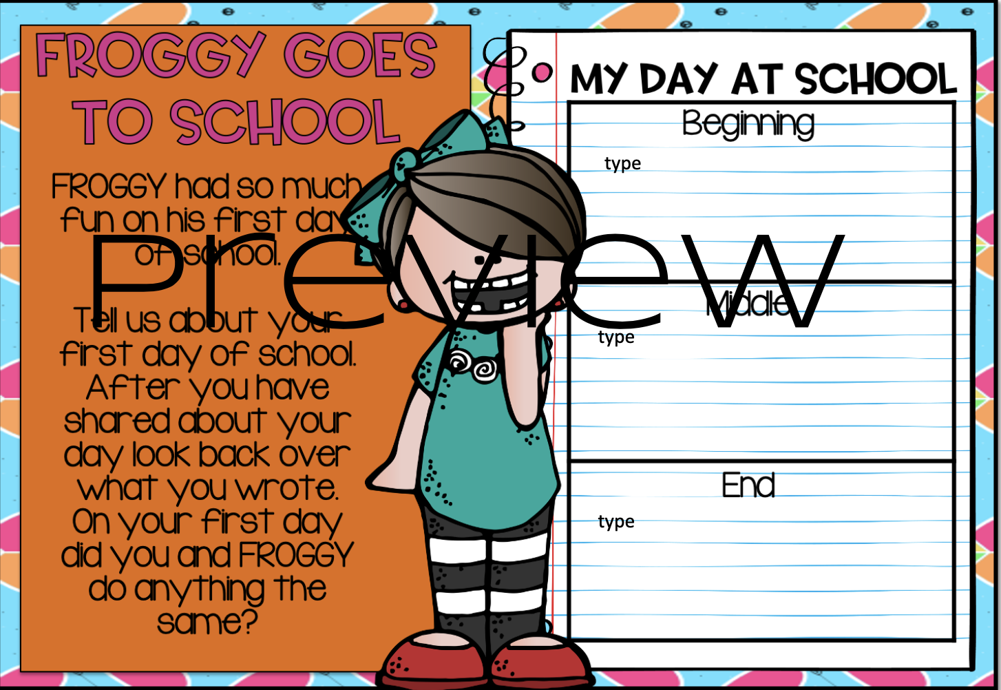 1st Grade Hip Hip Hooray!: Froggy Goes to School!