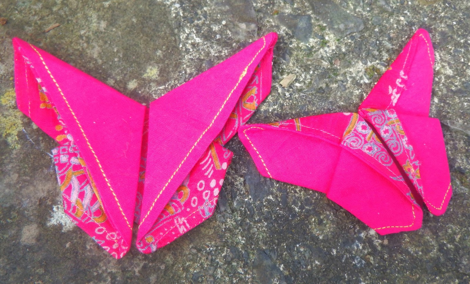 Wonky Patchwork: Fabric Origami Butterfly Hair Accessories