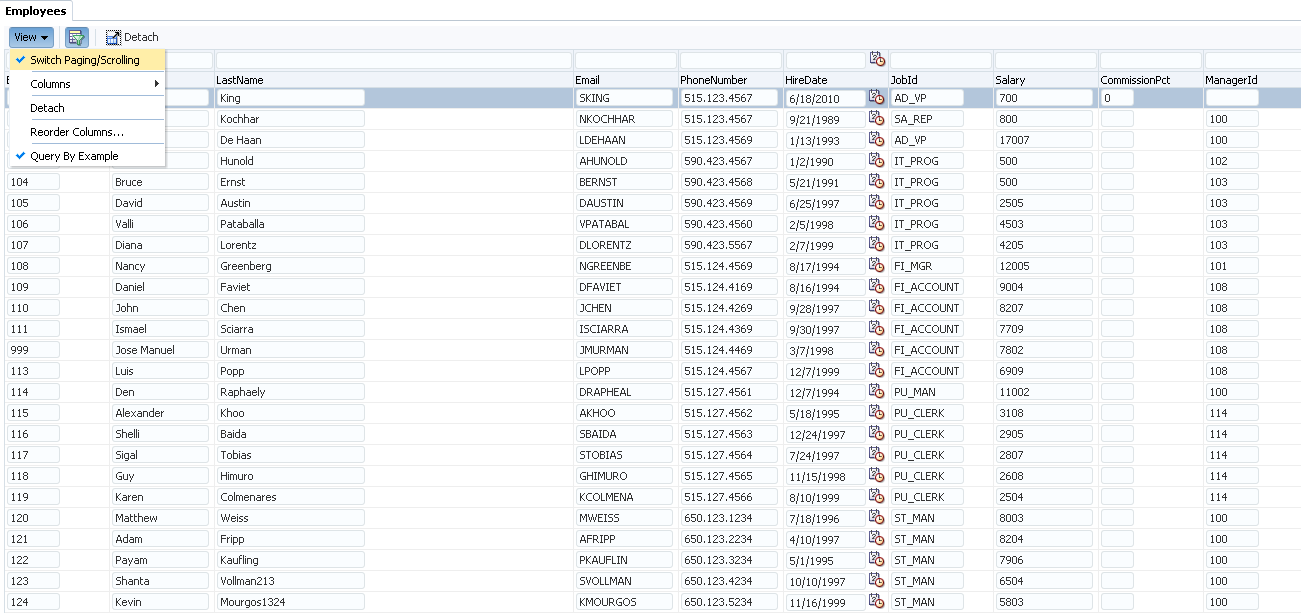 Andrej Baranovskij Blog How To Control Adf Table Pagination On Runtime And Do Case Insensitive