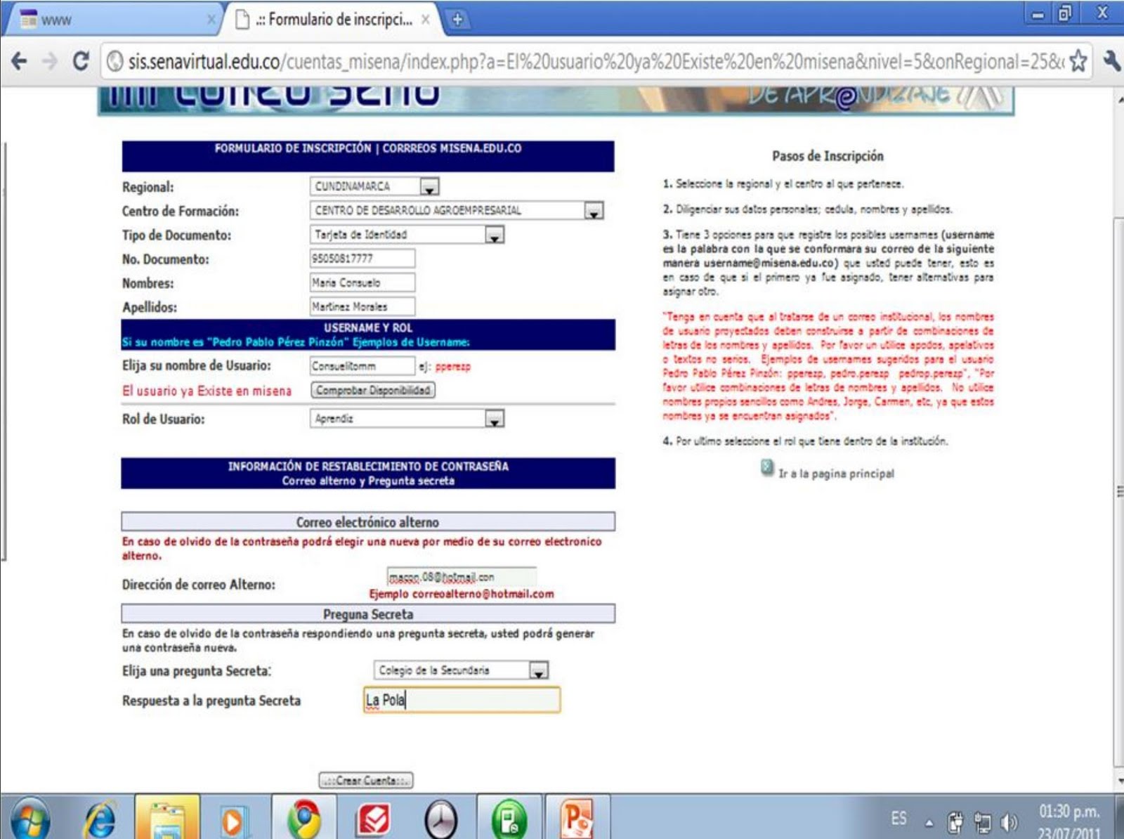Proyectos SENA: Correo Misena