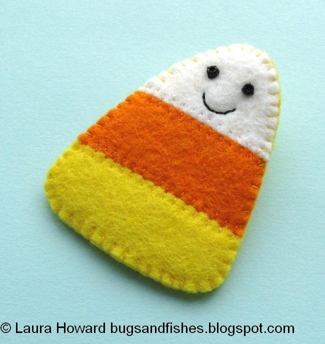 Bugs and Fishes by Lupin: How To: Felt Candy Corn Ornaments